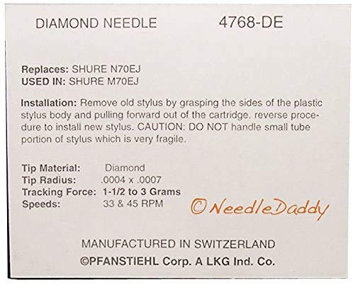 MagLite Turntable Needle Stylus for Shure 3X, 5X, 8X, RS3T, RS3X, RS5T, RS8T, R25XT Upgrade