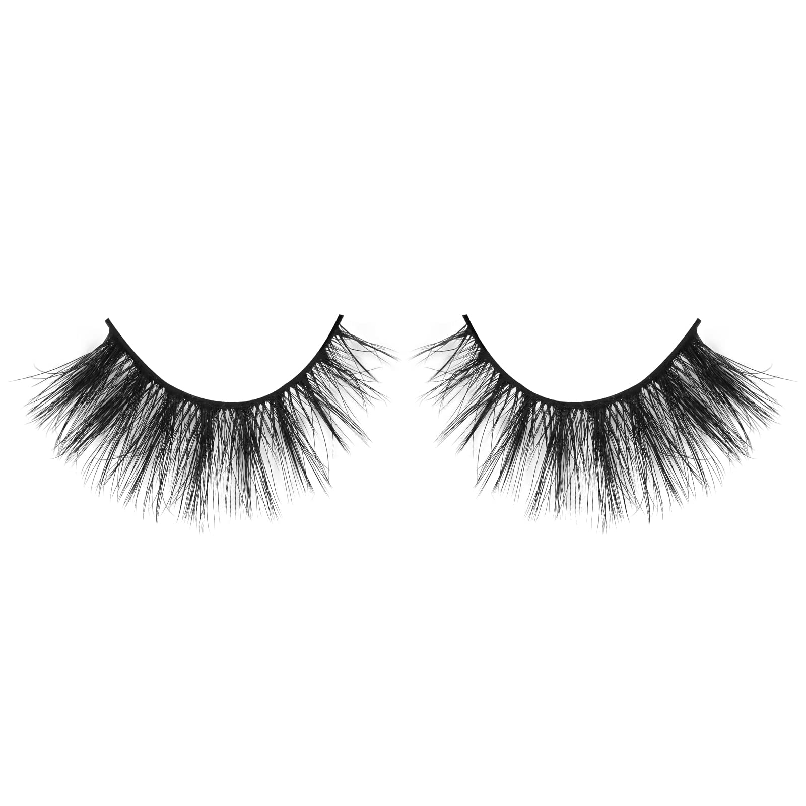 Onlyall Lashes Mink False Eyelashes Natural Wispy Lashes Soft Faux Mink Lashes Fluffy False Lashes 16MM A04