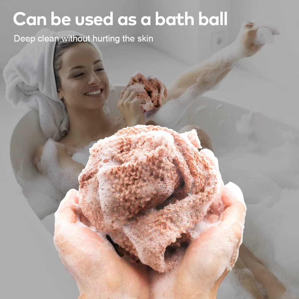 TCOTBE 2 Pieces African Net Sponge Long Net Bath Sponge Exfoliating Shower Body Scrubber Back Scrubber Skin Smoother Body Exfoliating Cloth Nylon Bathing Scrubber for Men Women for Daily Use