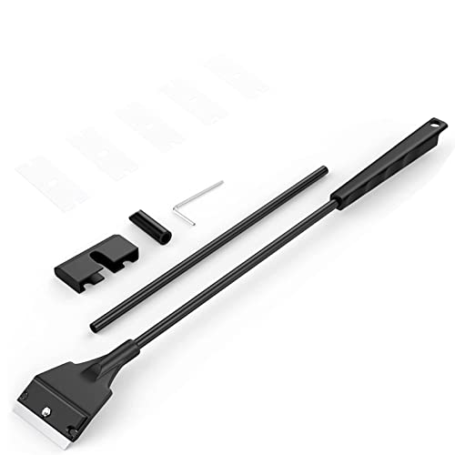 SY.Doot Aquarium Algae Scraper,Fish Tank Algae Scraper with Segmented Extension Rod,Aquarium Scraper,Aquarium Cleaning Tools Kit, Fish Tank Cleaner with 5 Stainless Steel Blades,21.65 Inch