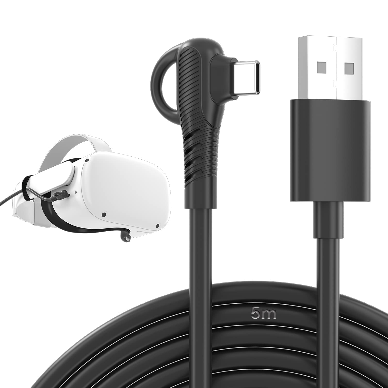 SEVENKA Long Link Cable & VR Face Cover Breathable VR Mask for Oculus Quest 2 Workout Supernatural