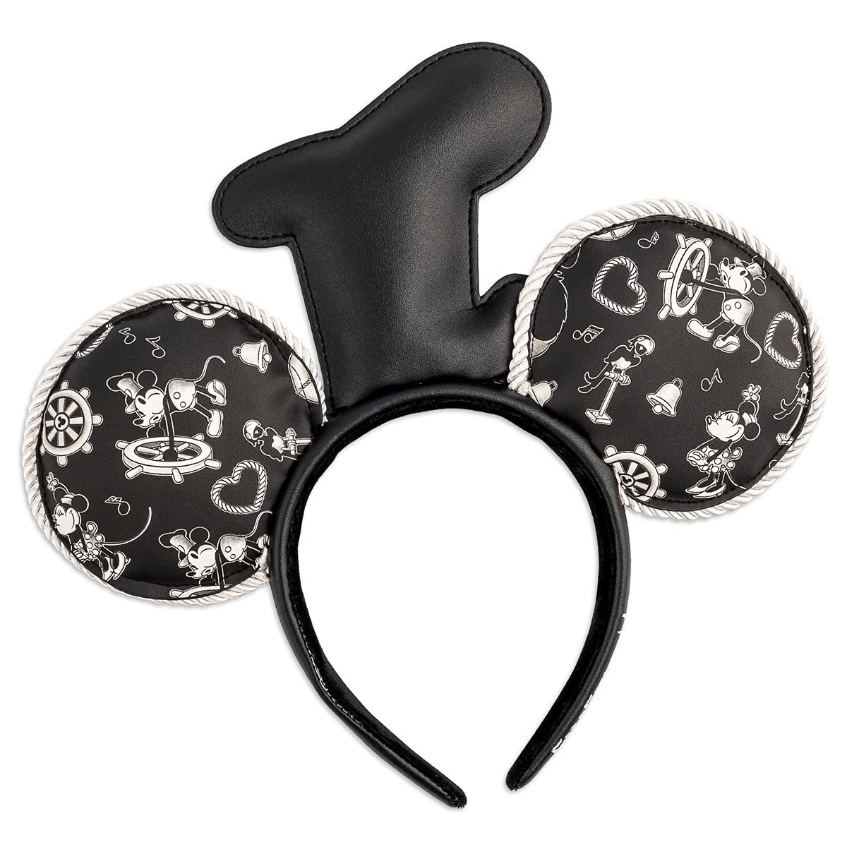 Loungefly x Disney Mickey Mouse Steamboat Willie Applique Hat Rope Piping Headband