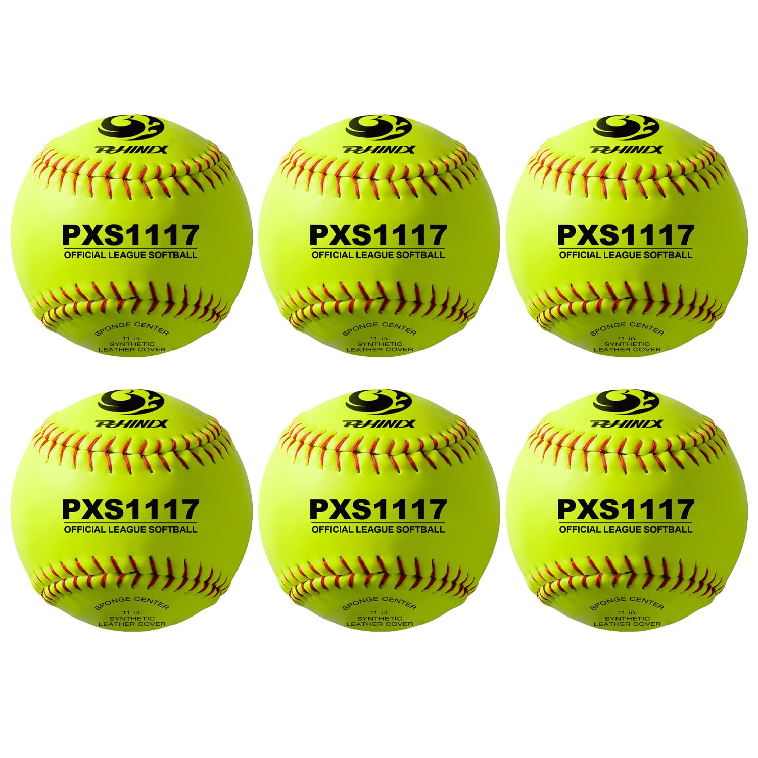 PHINIX Safety Softball for Training and Recreational Play (11 inch,Box of 6