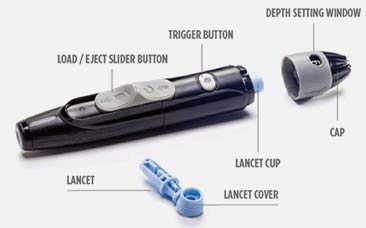 Lancing Device for Use with ALphatrak Pet Diabetes Monitoring System