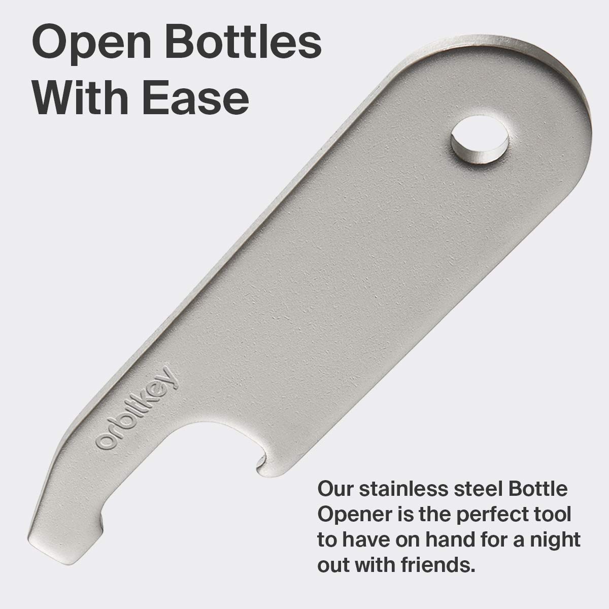 Orbitkey Active Rubber Key Organizer Jet Black Bottle Opener Compatible Key Organizer & Key Ring