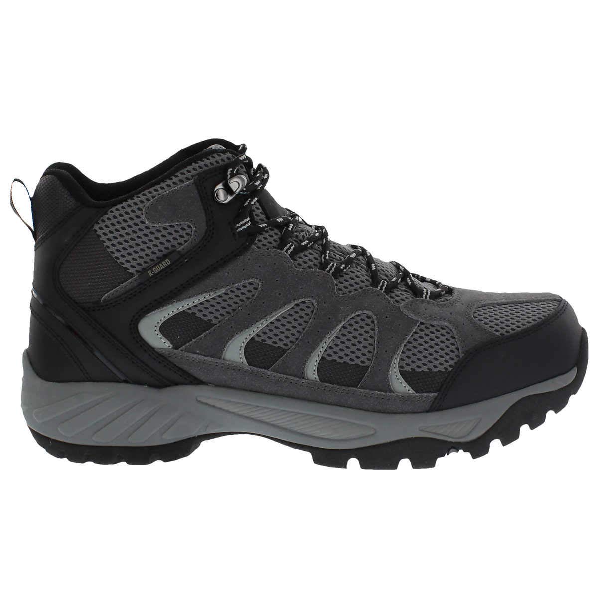 Khombu Tyler Men's Leather Hiking Outdoor Tactical Boots -Black/Grey (9)