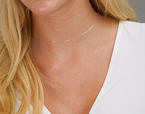 Jewelry Affairs 14k Yellow Real Gold Rope Chain Necklace, 0.9mm, 20"