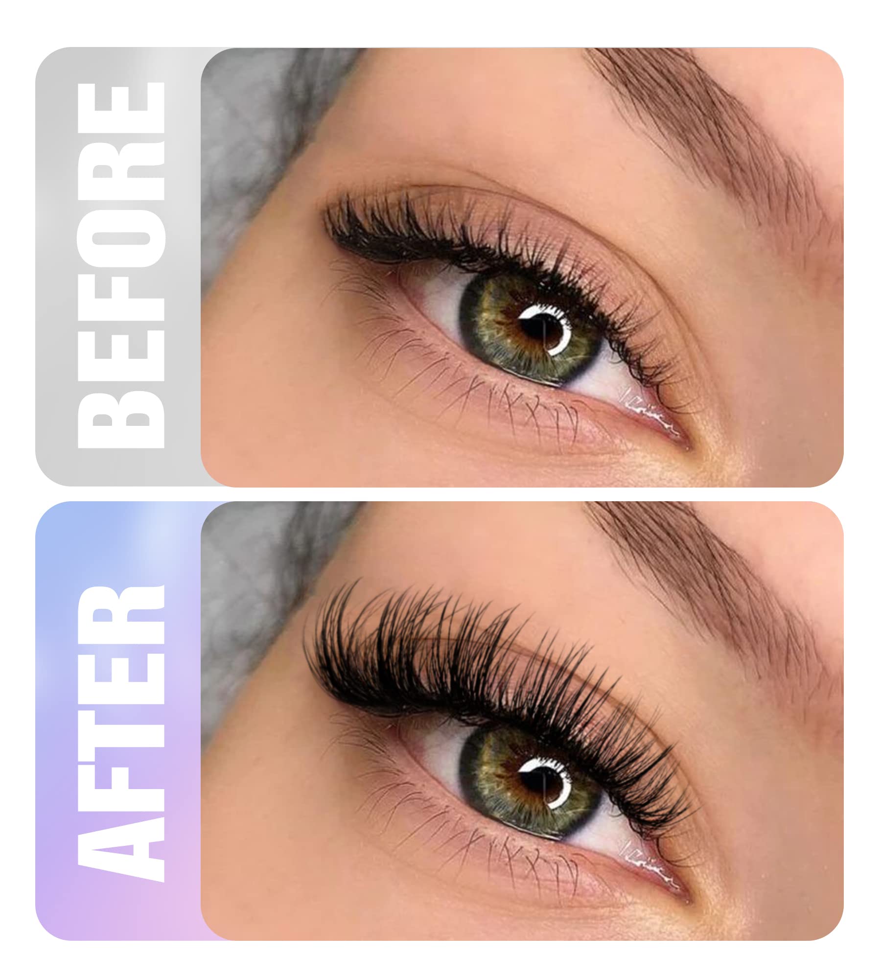 Lvmixwig Cluster Lashes Fluffy D Curl Cat Eye Lashes Dramatic Faux Mink Eyelashes Extensions Nartual look Individual Lashes DIY at Home 6D Volume False Eyelashes Flat Lashes, Black, 1.0 Count, 5Pack