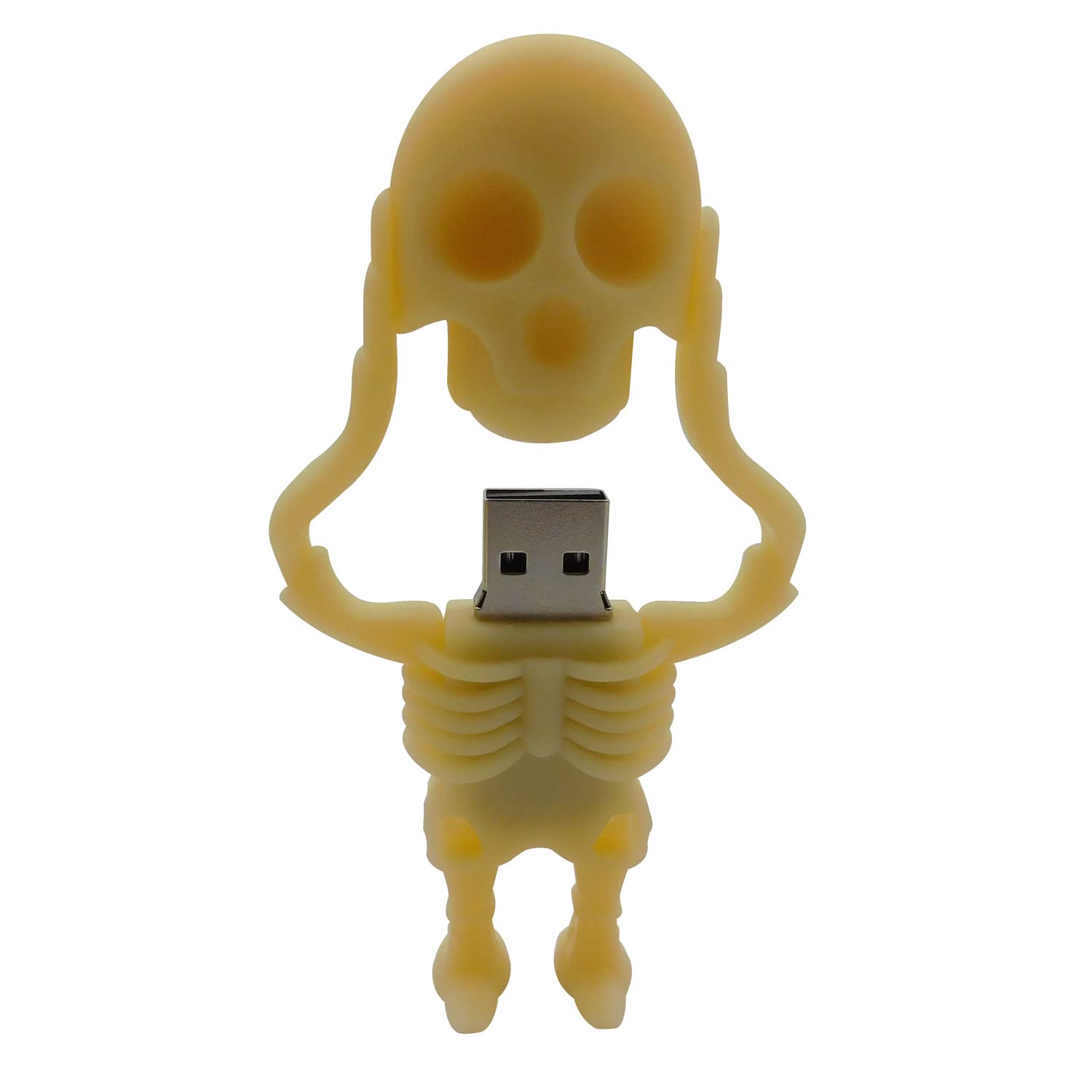 USB Flash Drives Thumb Drive Cartoon Human Skeleton Memory Sticks pendrives for Halloween Present Boy's Gift (Black 64GB)