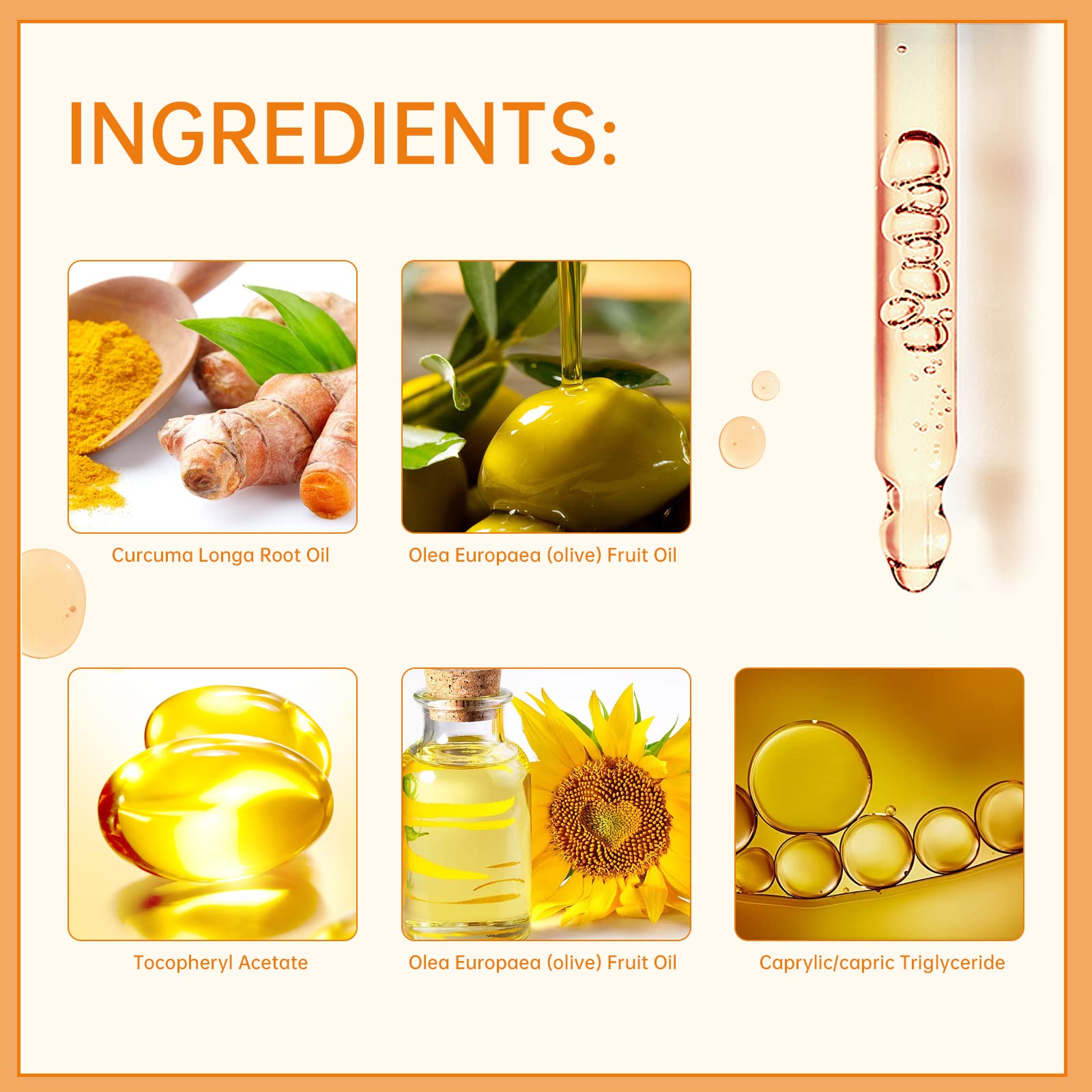 Turmeric Dark Spot Corrector Serum,Turmeric Serum for Dark Spot,Turmeric Oil for Acne,Dark Spots, Hyperpigmentation,Smooth Skin,Fine Lines and Wrinkles(1PCS(30ml))
