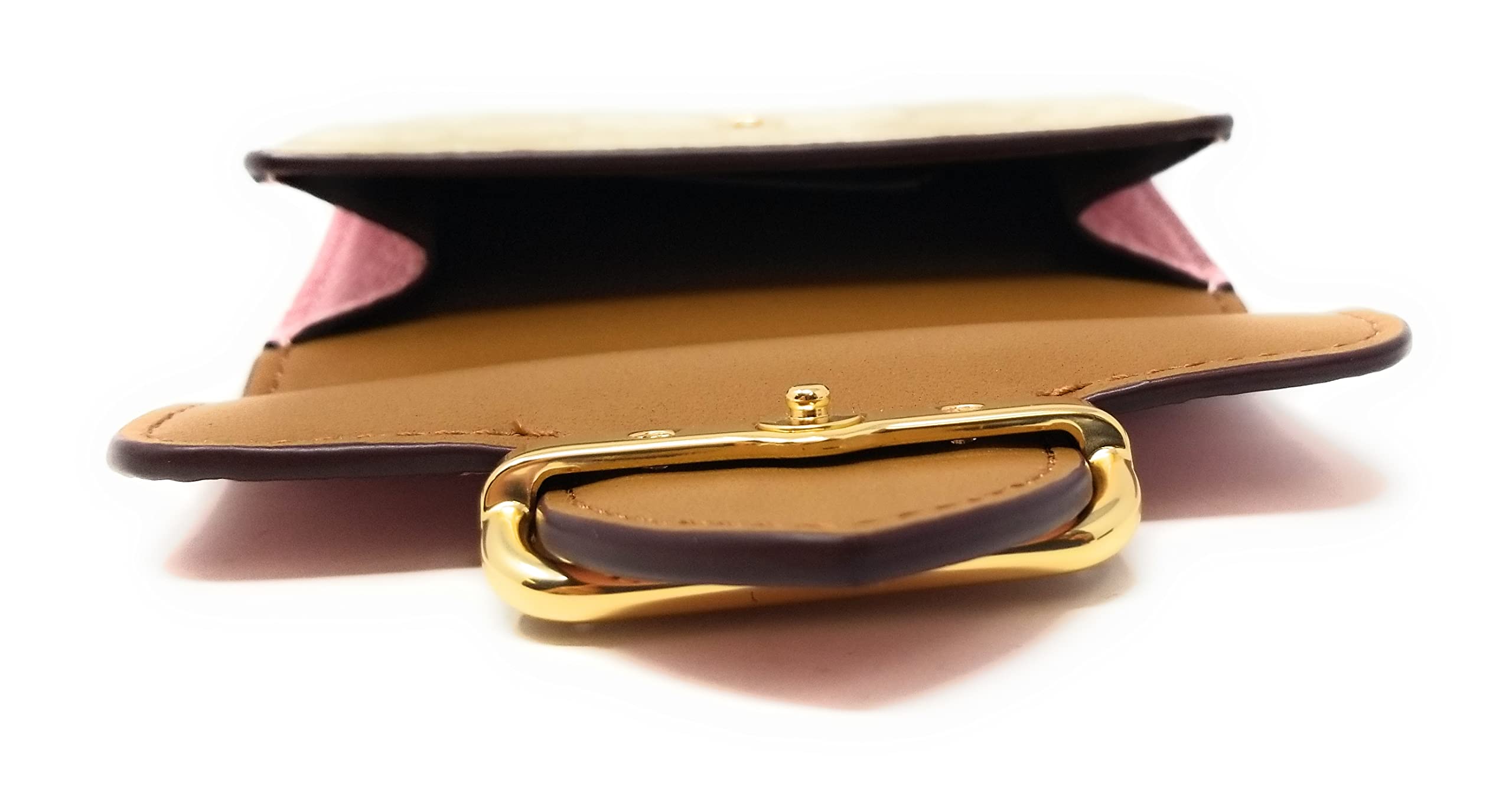 Small Morgan Wallet In Colorblock Signature Canvas (Khaki Powder Pink)