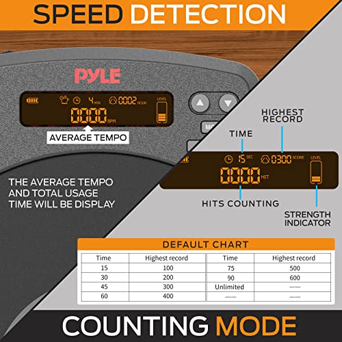 Pyle Digital Practice Drum Pad Set with Adjustable Tripod Stand, 8" Portable Electronic Snare w/Speaker, Metronome, Rhythm & Sticks