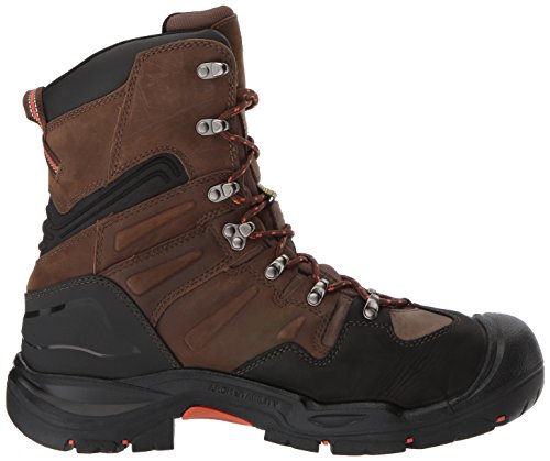 KEEN Utility mens Coburg 8" Steel Toe Waterproof Work Boots, Cascade Brown/Brindle, 15 Wide US
