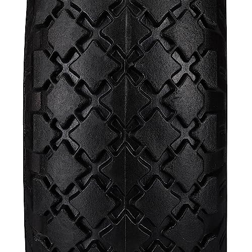 Relaxdays 10026069_957 2 x Hand Truck Tyre, Non-Flat Solid Rubber Wheels, 3.00-4β, 20mm Axle, 150 kg, 260 x 85 mm, Black-Grey