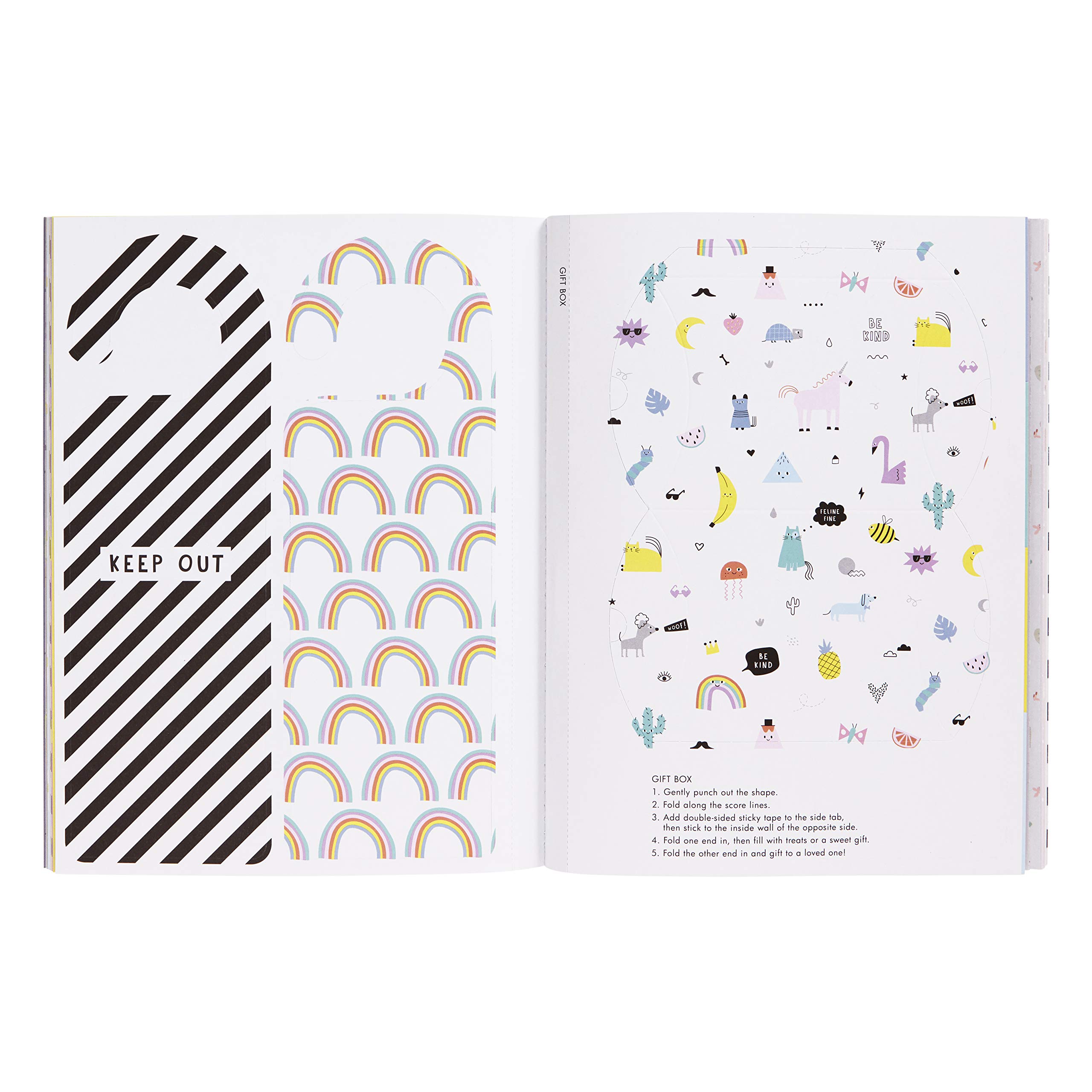 kikki.K Woodland Wanders Designer Collection - Paper Lover's Book, Includes Hundreds of Paper Projects Including Stickers, Greeting Cards, Paper Buntings, 3D Objects and More
