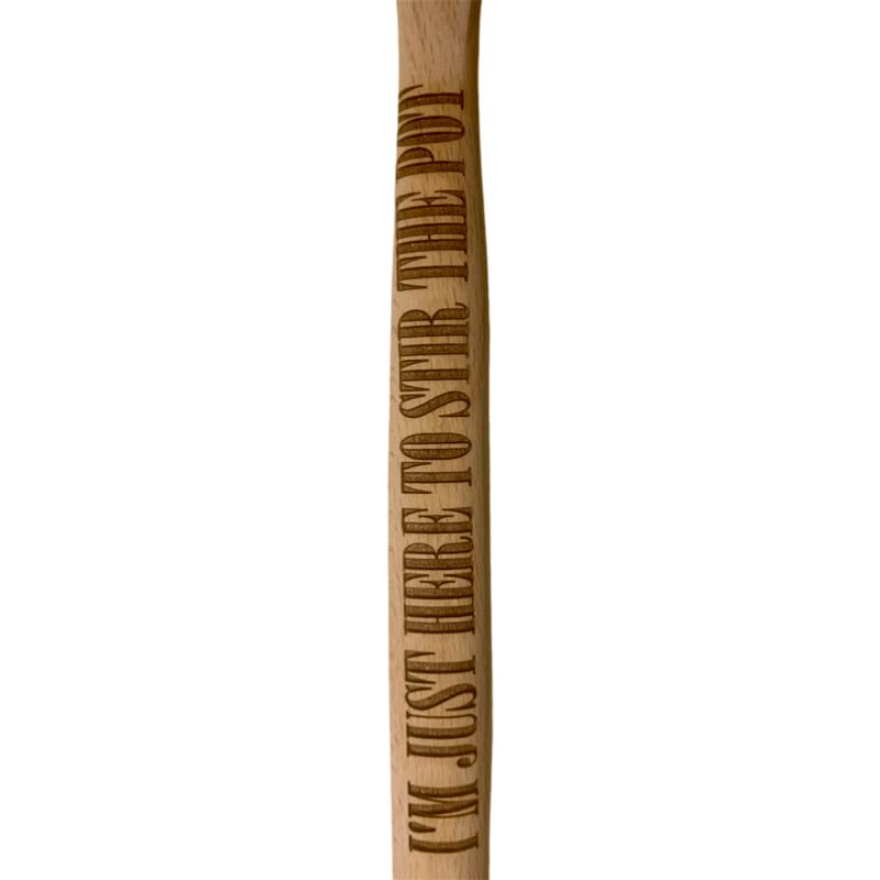 Stir The Pot Engraved Wooden Spoon/Kitchen Puns/Kitchen Spoon/Stirring Spoon/Funny Spoon/Shit Stirrer/Gift For Mom/Chef Gift