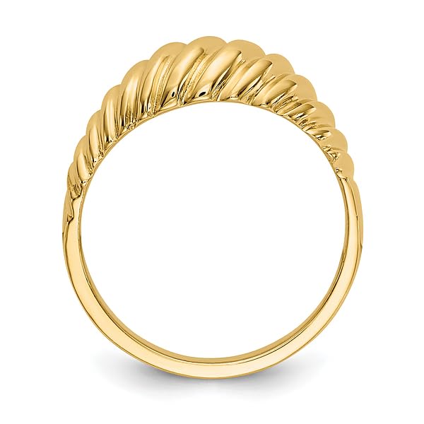 IceCarats 14K Yellow Gold Chunky Dome Statement Ring Size 6