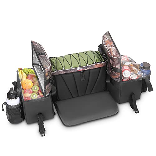 kemimoto Seat Bag for ATV w/Cushion Soft Cooler Bags Water-resistant ATV Storage Bag Camo