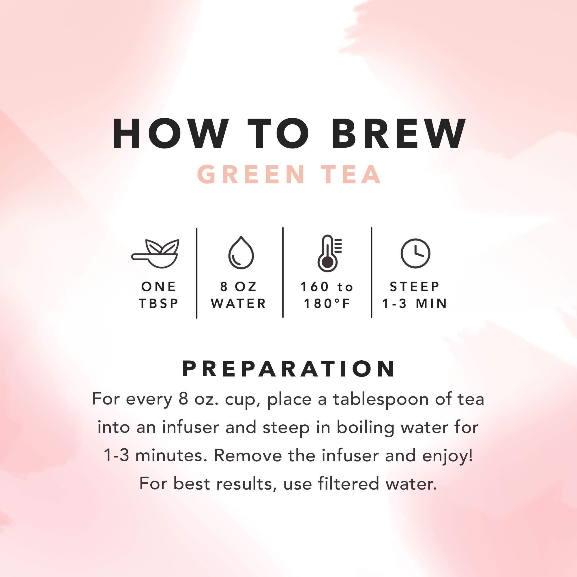Pinky Up Energize Loose Leaf Wellness Tea, Green Tea Blend, Naturally Low Calorie & Gluten Free, Caffeinated 3.0 Ounce Tin, 25 Servings