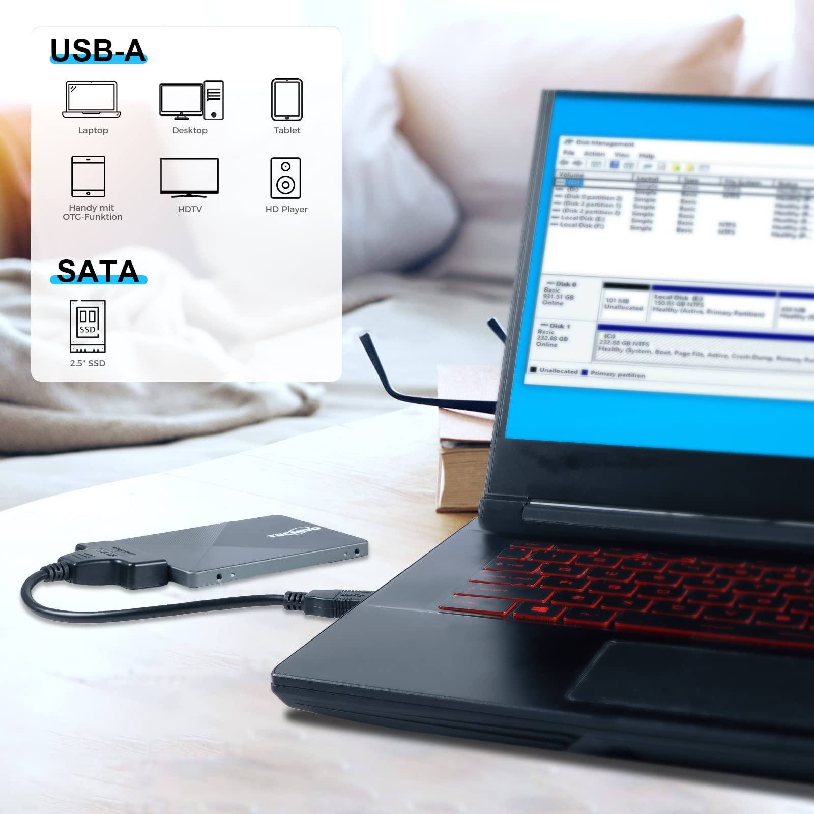TECMIYO 2TB SATA SSD Internal Solid State Drive- 6 Gb/s, 2.5 inch /7mm (0.28") 3D V-NAND R/W up to 560/500 MB/s