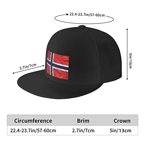 Qauirfe Norwegian Flag Hat Adult Adjustable Baseball Cap Trucker Hats Black