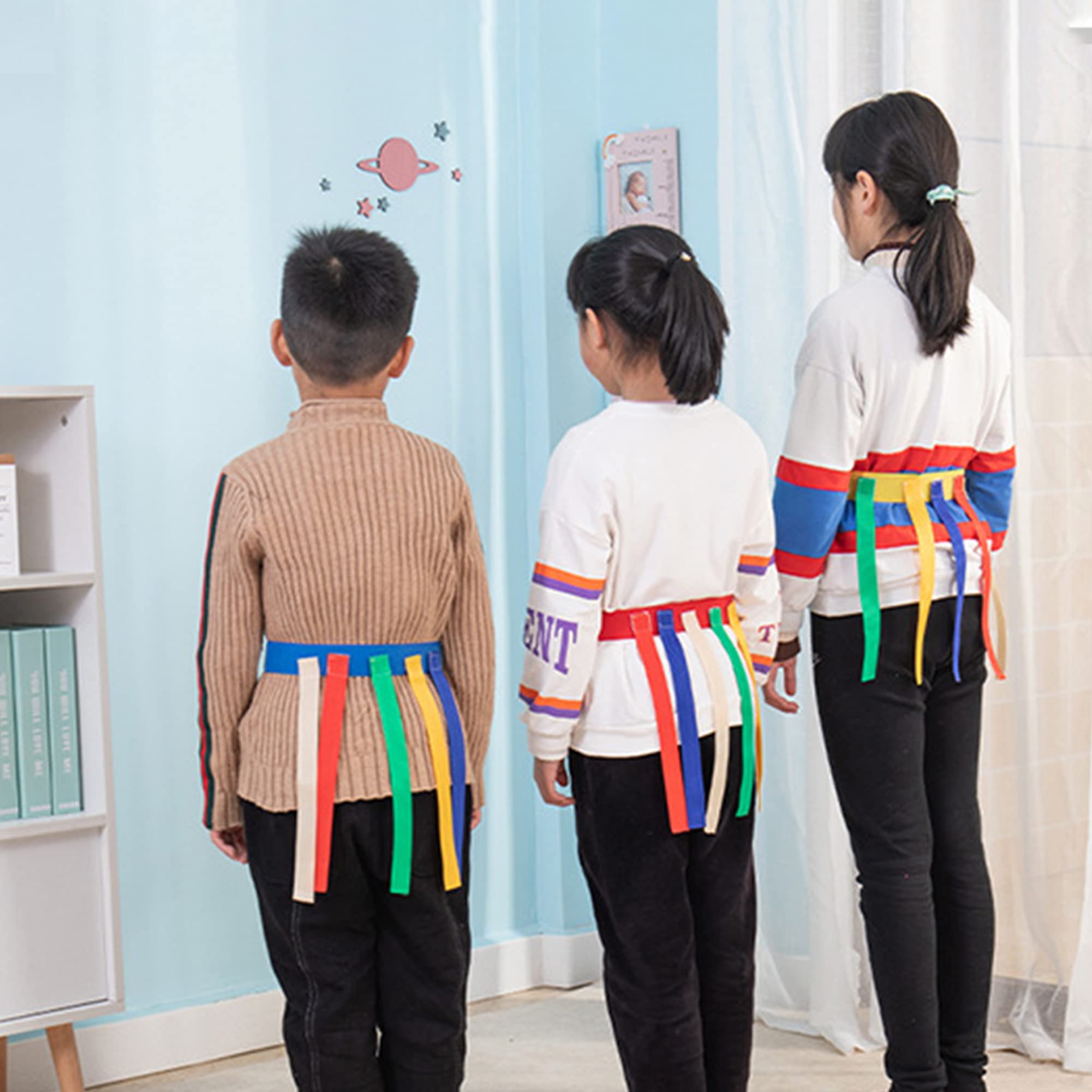 Pull Tail Game 7pcs Belt Catching Tail Game for Adults Kids Group Running Chase Game Outdoor IndoorYard Carnival Games Activities, Kids