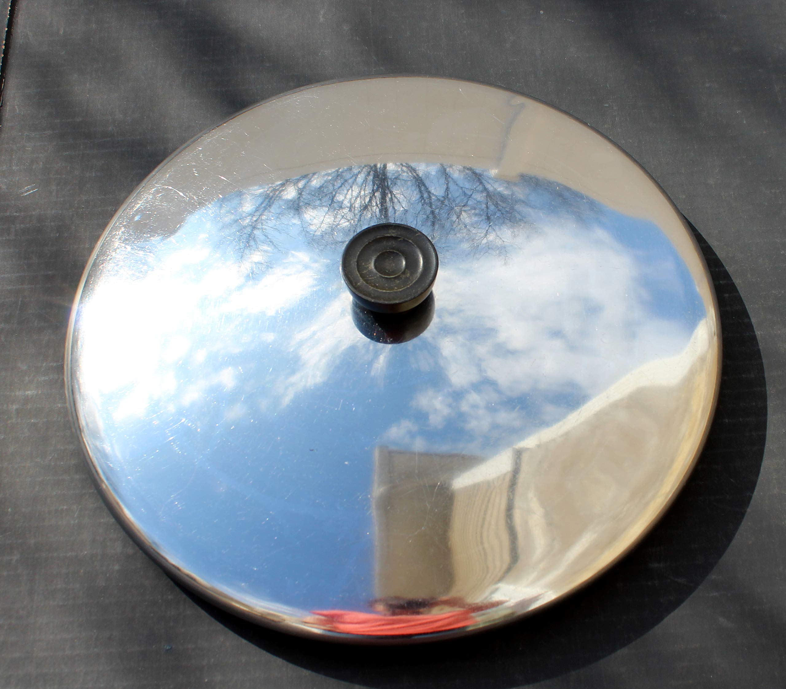 Revere Ware 12" Stainless Steel Copper Bottom Skillet Fry Pan with Lid