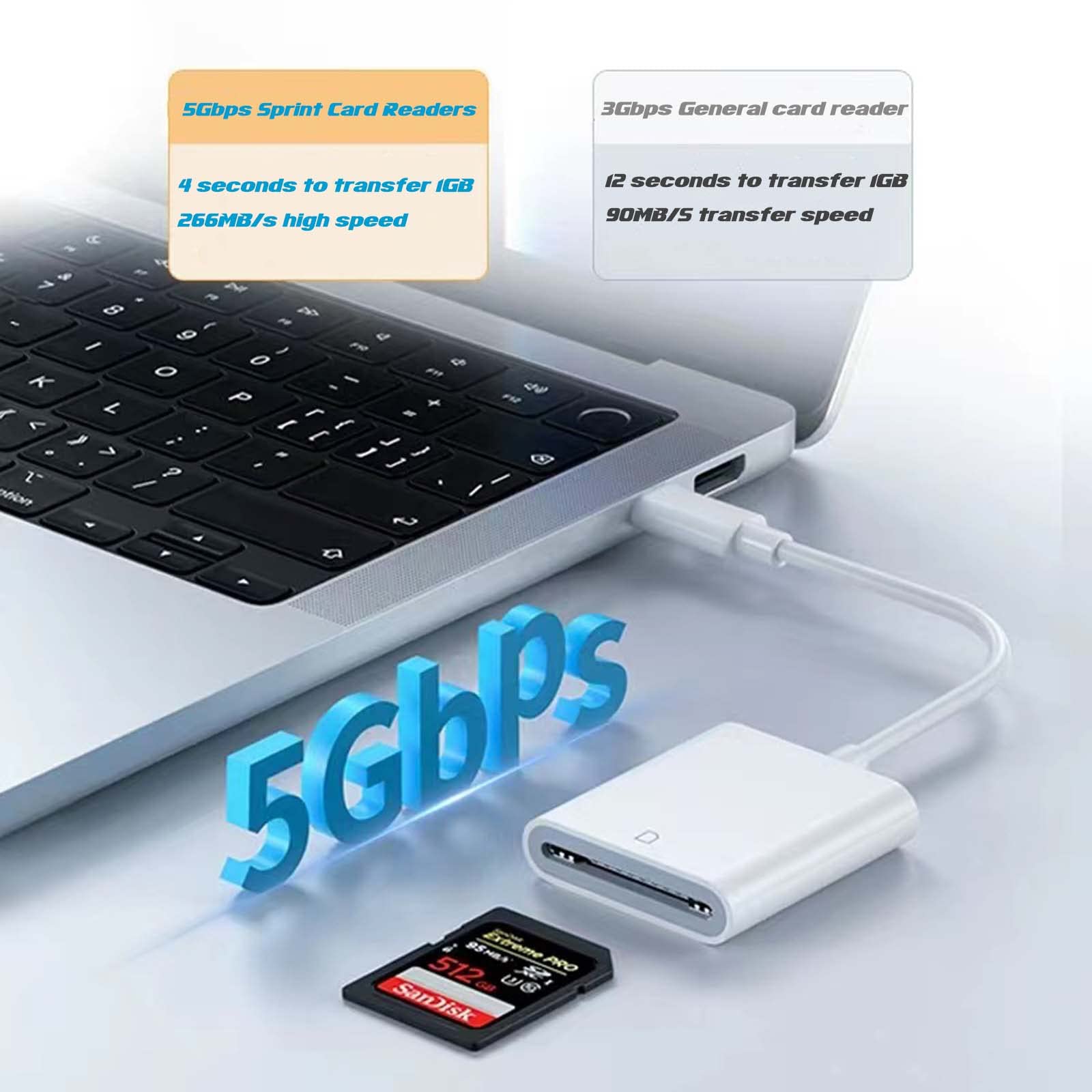 USB-C to SD Card Reader,Compatible with iPad Pro, MacBook Pro/Air, Chromebook, USB C to SD Memory Card Reader Adapter for XPS, Galaxy S10/S9 and More USB C Devices