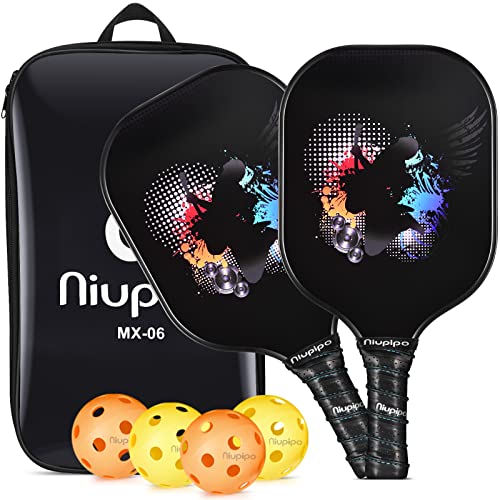 Pickleball Paddle Set of 2 Pickleball Racquet 10 Pickleball Balls 1 Bag