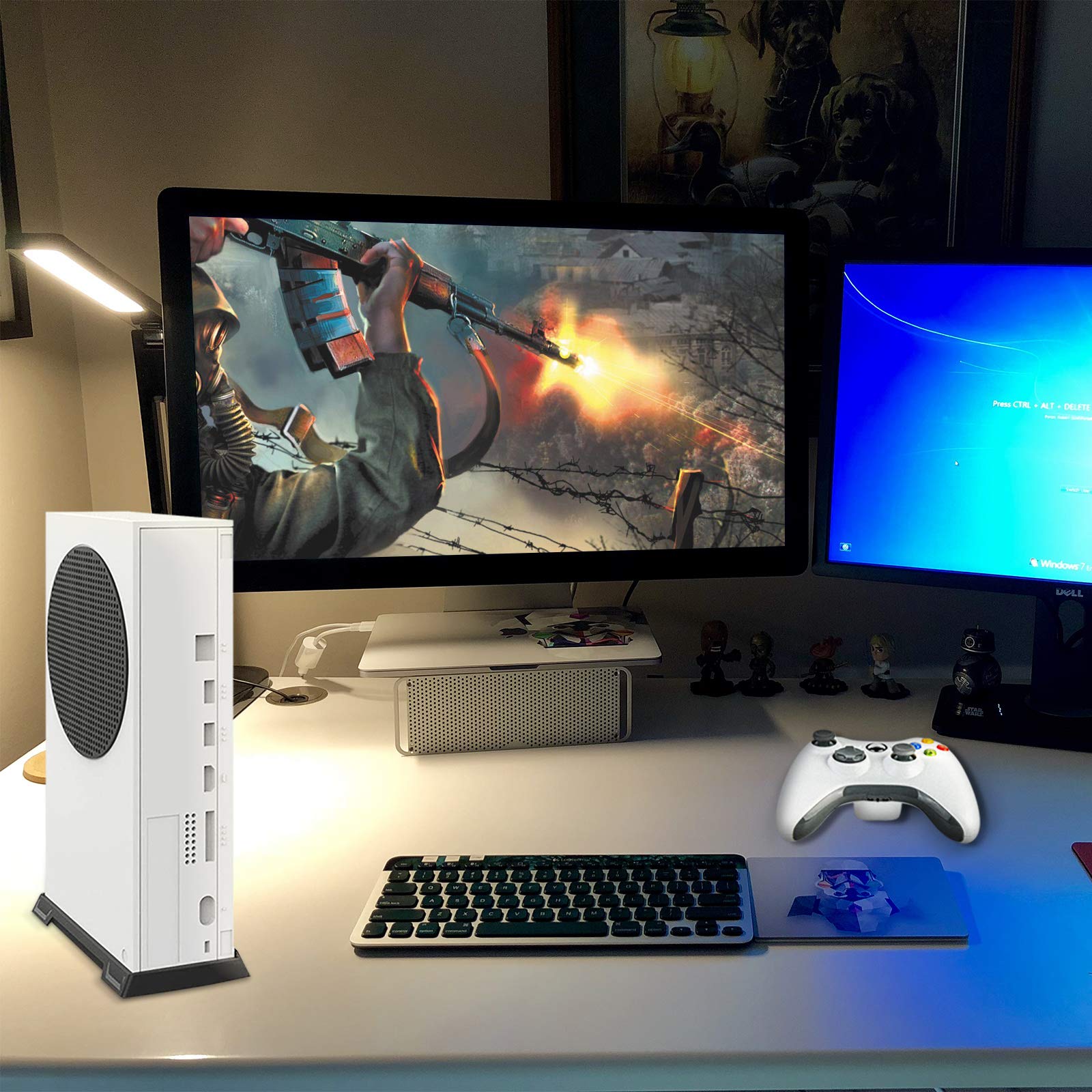 Linkidea Vertical Stand for Xbox Series S, SeriesS Console Stand Accessories, Cooler Holder, Built-in Cooling Vents with Non-Slip Feet (Black)