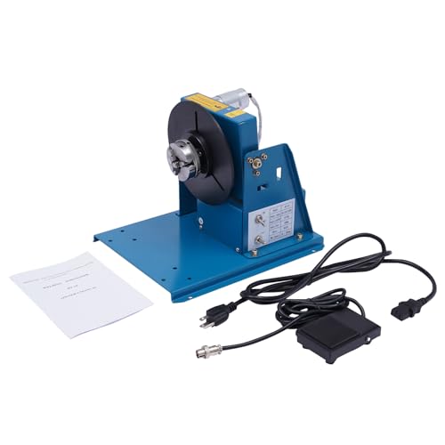 Rotary Welding Positioner Turntable Table Mini 2.5 Inch 3 Jaw Lathe Chuck 110V Portable Welder Tools Machine Equipment