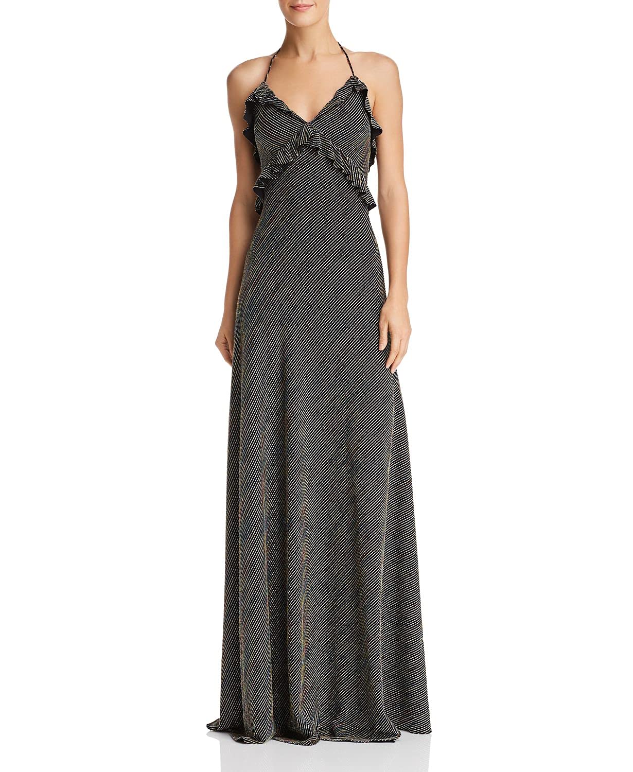 Jill Jill Stuart Women's Metallic Stripe Dress, Silver Multi, 4