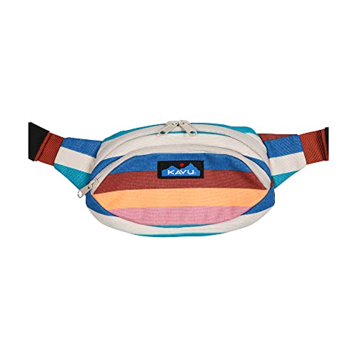 KAVU Canvas Spectator Belt Bag Hip Fanny Pack - Sweet Stripe