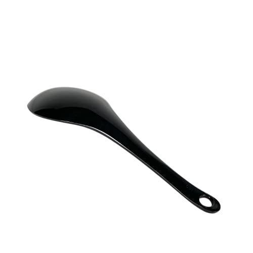 JapanBargain 2382, Serving Spoons Japanese Soup Serving Spoons Chinese Soup Serving Spoons Rice Serving Spoons Table Serving Spoons, Black and Red, Pack of 4