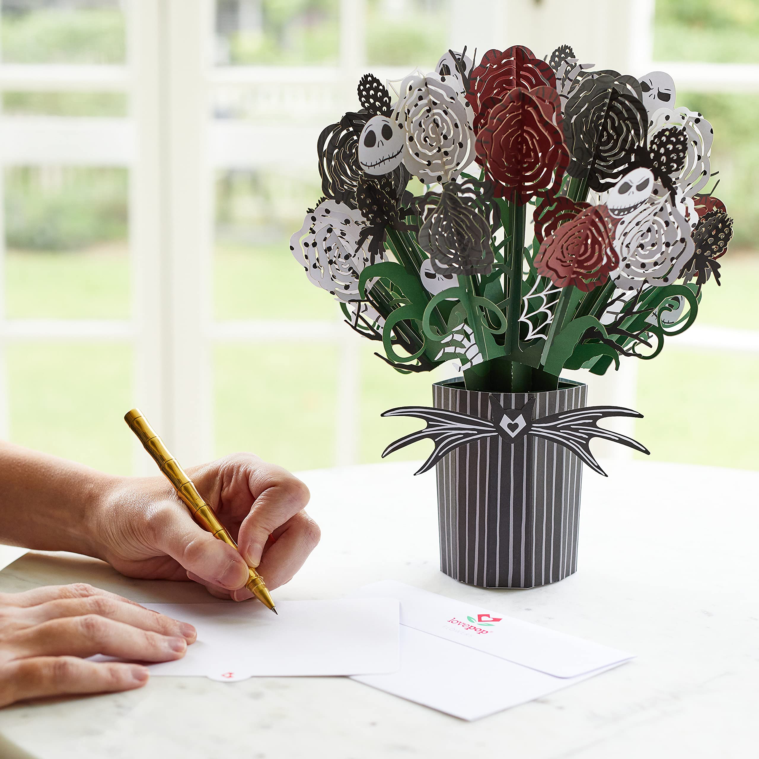 Lovepop Disney Tim Burton's The Nightmare Before Christmas Seriously Spooky Bouquet, 10 X 7, 3D Paper Flower Bouquet, Birthday Gift