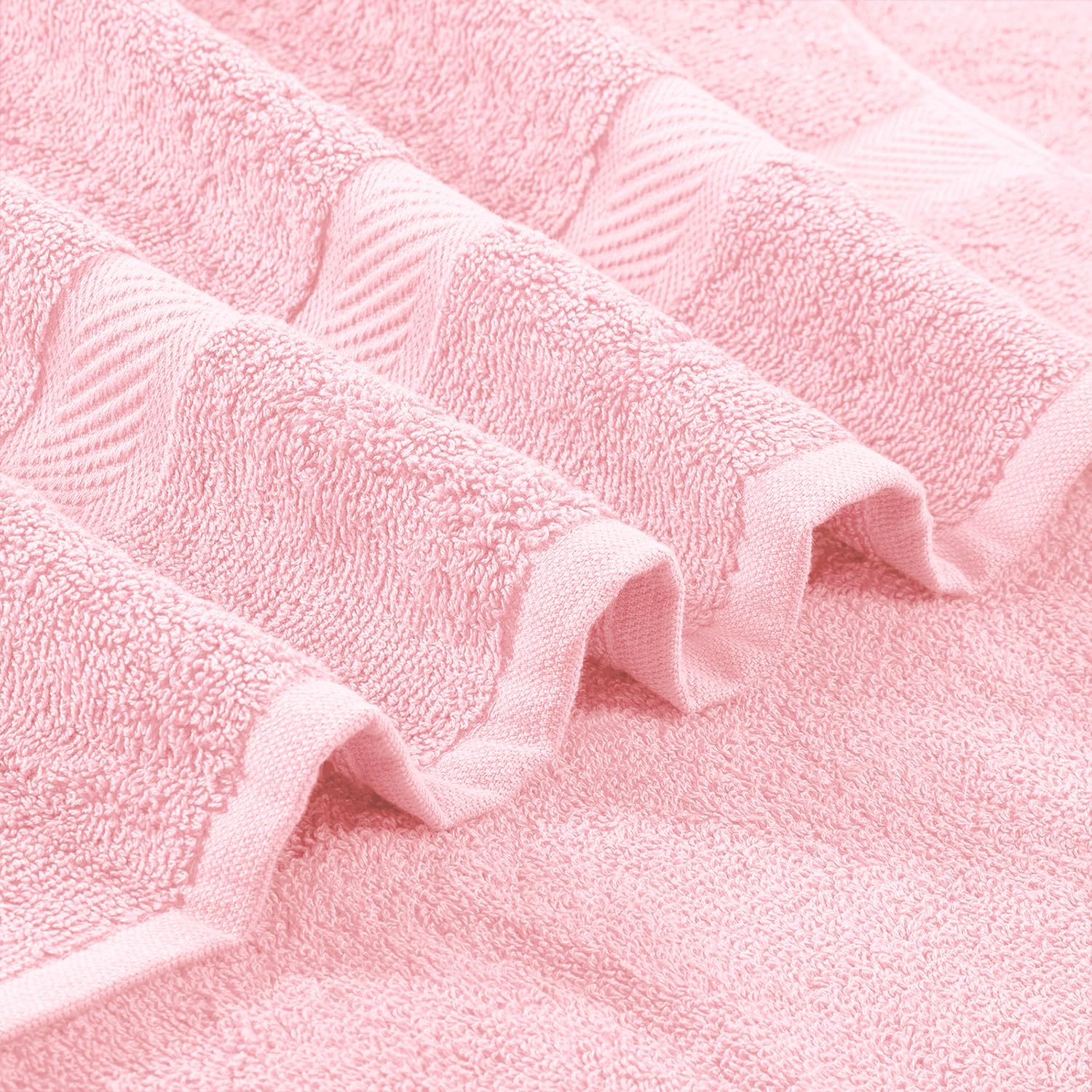 Oakias 6 Pack Small Cotton Towels Pink β 22 x 44 Inches 500 GSM β Hotel, Pool & Gym Towels β Highly Absorbent