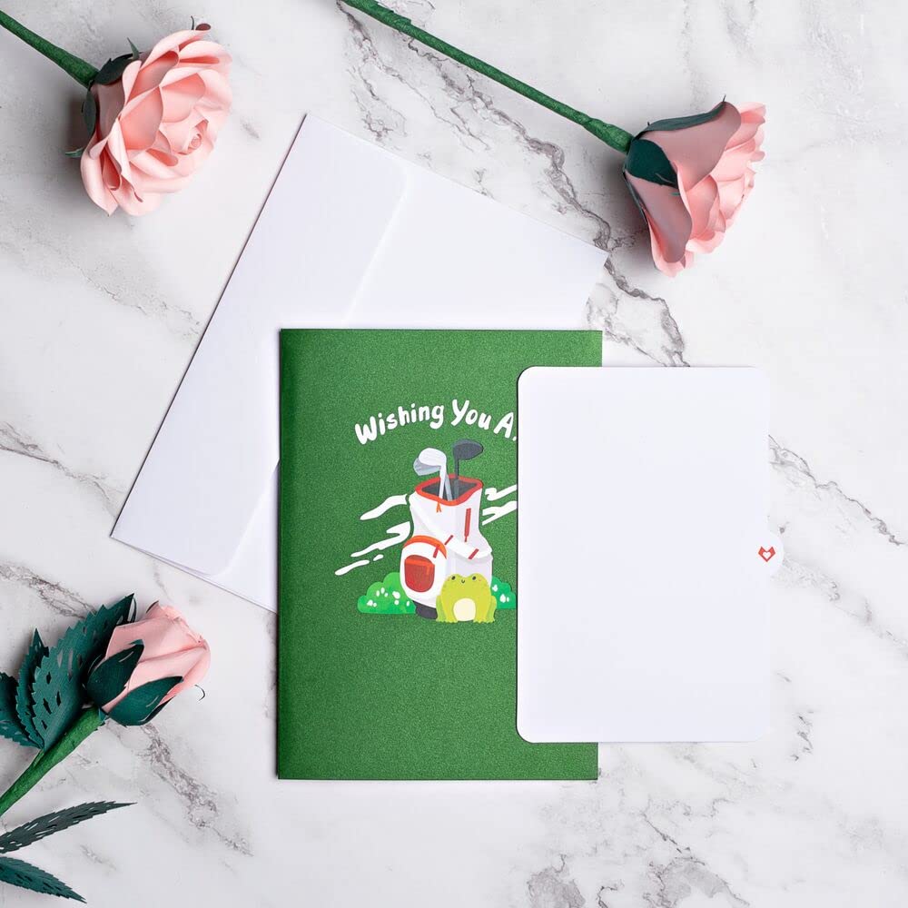 Lovepop Father’s Day Golf Pop-Up Card – Father’s Day Card – Handcrafted 3D Pop-Up Greeting Card for Him – Father’s Day Love Card, 5 x 7”