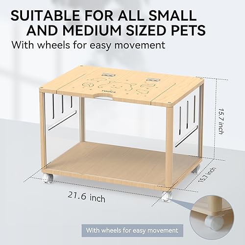 TWOCA Hamster Cages,Wooden Hamster Cage,Acrylic Hamster Cage,Hand-Carved Hamster cage,Suitable for Hamster/Chinchilla/Rabbit/Chicks