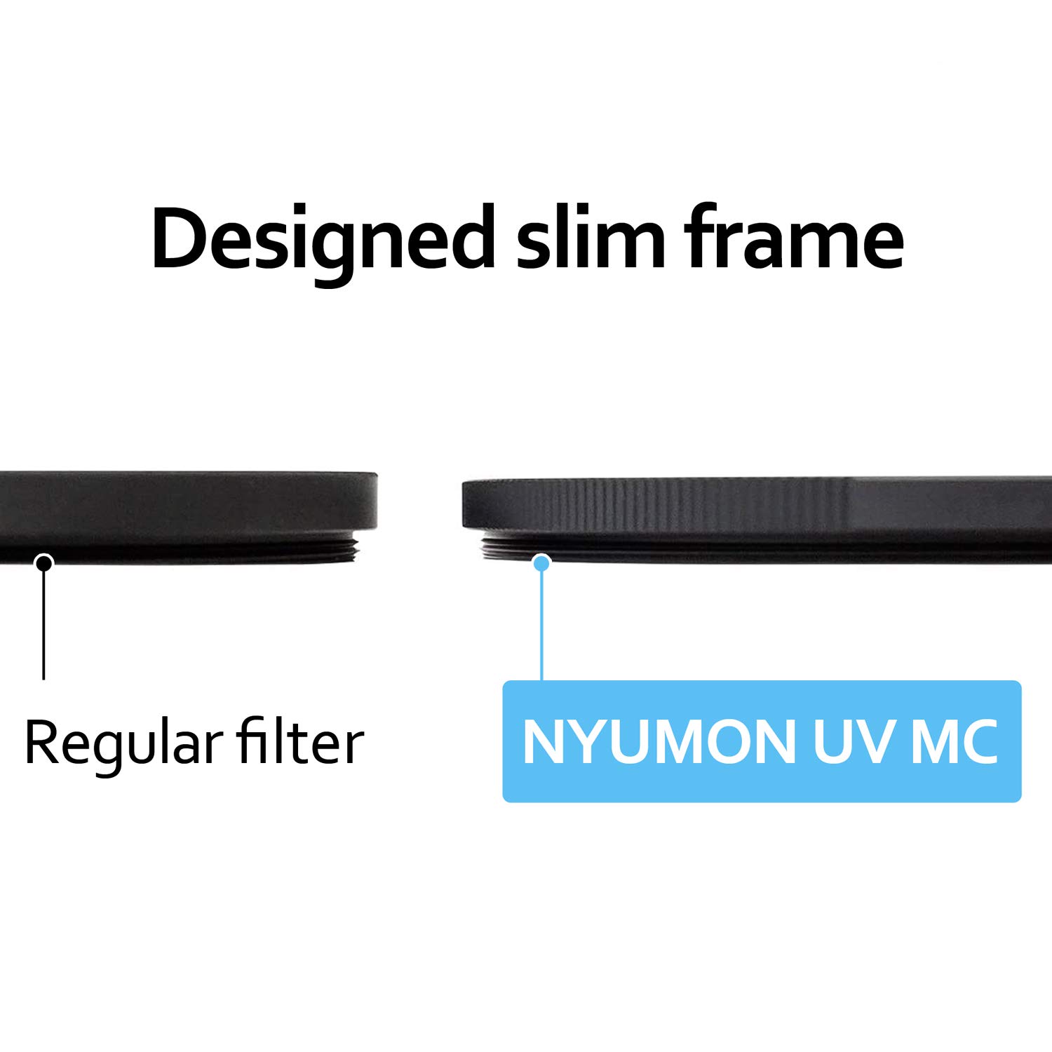 Kenko Nyumon Slim Ring 58mm UV Multi-Coated (MC) Filter, Black, compact (225849)