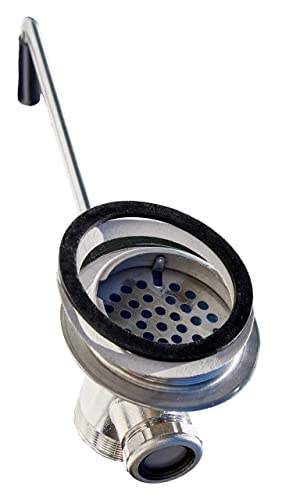 STEADYKLEEN - 3.5-inch Sink Drain Waste Drain Valve with Twist Handle, Fits Commercial Sink Style Drains, Controls Sink Drain Stopper, Must-Have Sink Repair Kit - Reducer not included