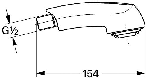 Pull-Out Spray Wand Fits Grohe Pull Out Faucets, Grohe Part 46312SD0 / 46298SD0, Super Steel Finish
