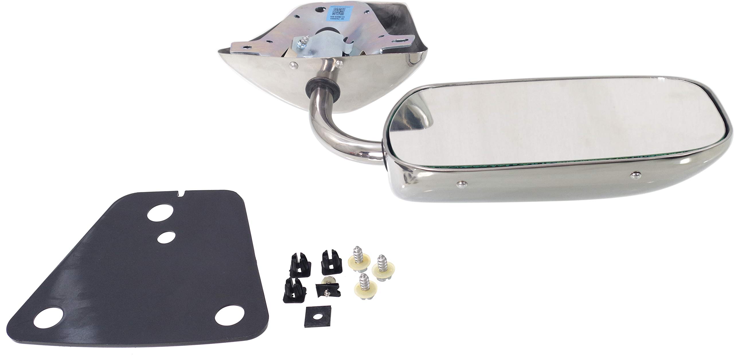 Kool Vue Mirror Set Compatible with 1973-1974 and 1987-1991 Chevrolet Blazer, 1973-1986 C10 C20 Suburban & 1975-1986 C10 Driver and Passenger Side Chrome Below Eyeline
