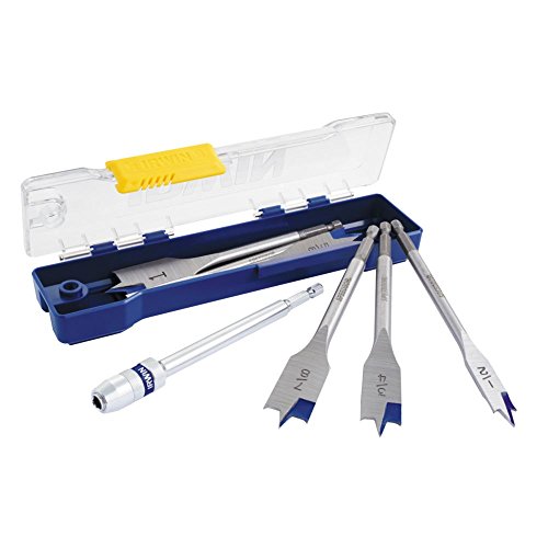Speedbor 1891773 Irwin Tools Blue-Groove Spade Bits, 7-Piece, Slim Case