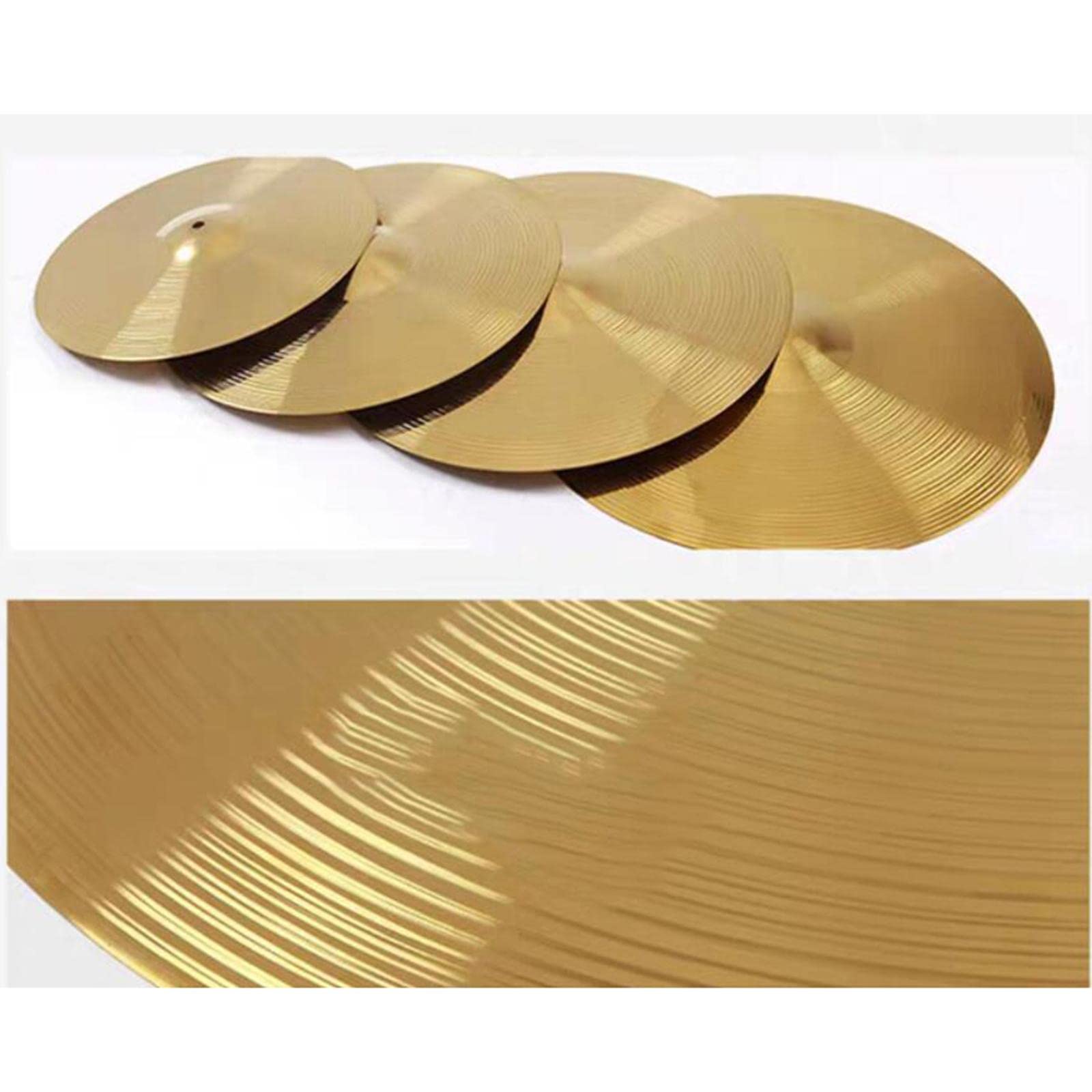 Tachiuwa Durable Brass Jazz Drum Crash Cymbals Alloy Crash Cymbal Hi Hat for Drum Players, 12inch
