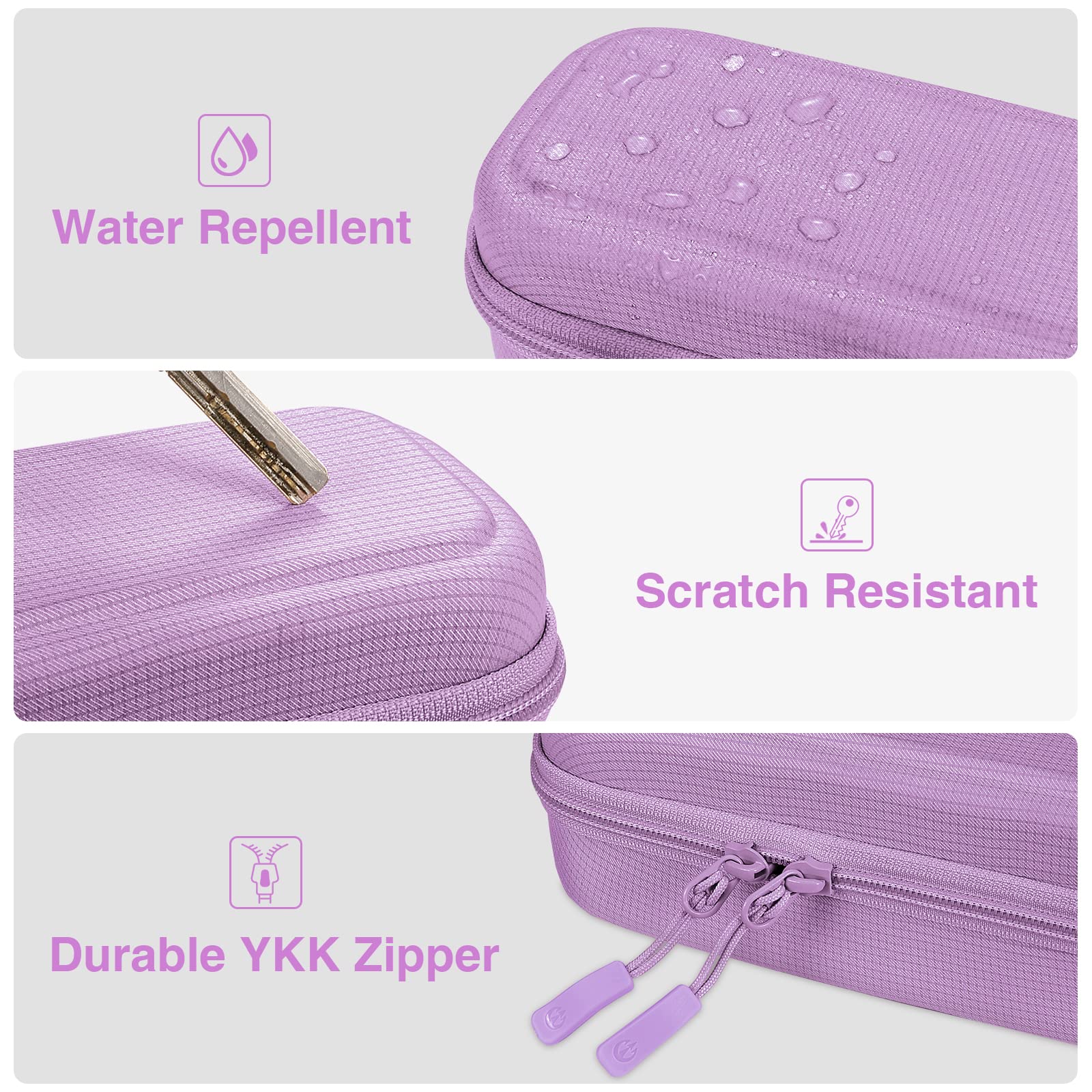 SITHON Hard Shell Travel Case for Oral-B Pro 1000, 2000, 3000, 3500, 1500 Electric Toothbrush, Protective Shockproof Storage Carrying Case with Handle and Soft Lining Inside (Purple)