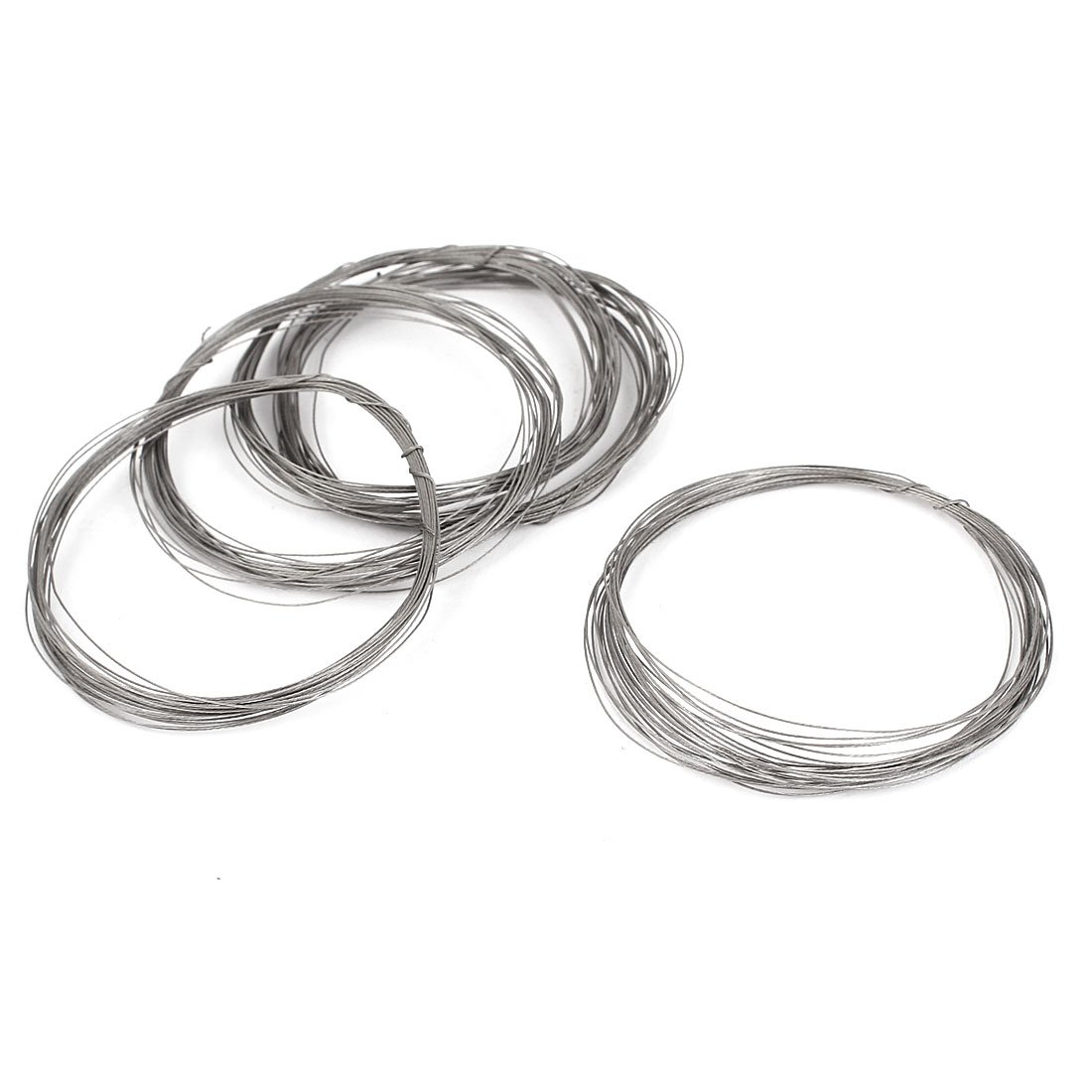 Qtqgoitem Steel Wire Fishing Line 2 Meter 6.6Ft Long 0.26mm Diameter 5pcs Gray (model: 7c6 9fe c11 7f8 186)