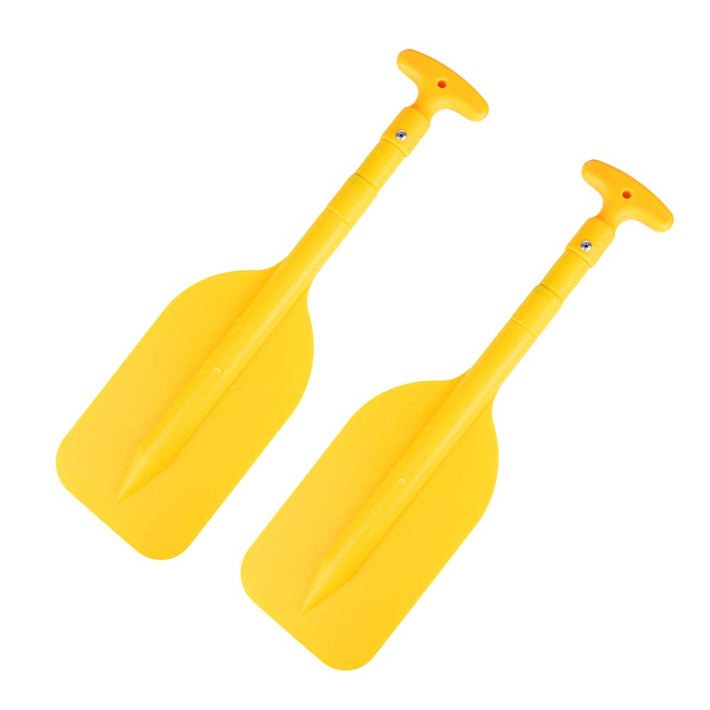 LIOOBO 2Pcs Telescopic Kayak Paddle Rafting Boat Paddle Canoe Oars Plastic Aluminum Alloy Boat Oars