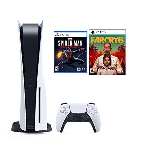 Newest PS5_by_Playstation Console Disc Edition, x86-64-AMD Ryzen Zen 8 Cores, AMD Radeon RDNA 2, 16GB GDDR6 RAM, 825GB SSD with One Wireless Controller