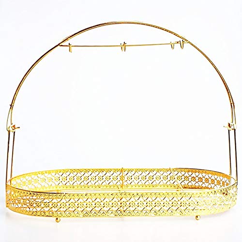 Piscepio Mug Holder Coffee Mug Rack Coffee Cup Holder Stand Dishes Organizer Wrought Iron Mug Drainer Storage Drying Rack for Counter Cabinet Table Kitchen Restaurant Office (Gold A)