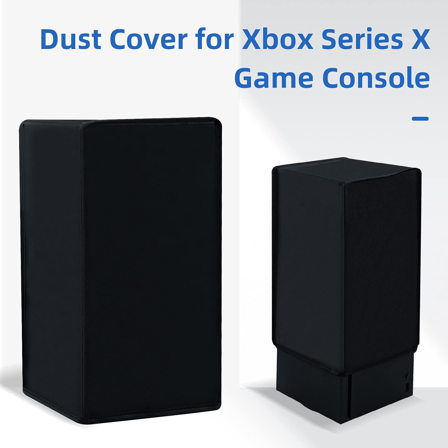 Mcbazel Dust Cover for Xbox Series X Console, Easy Access Cable Port, Protective Case Cover Waterproof for Xbox Series X Console - Black